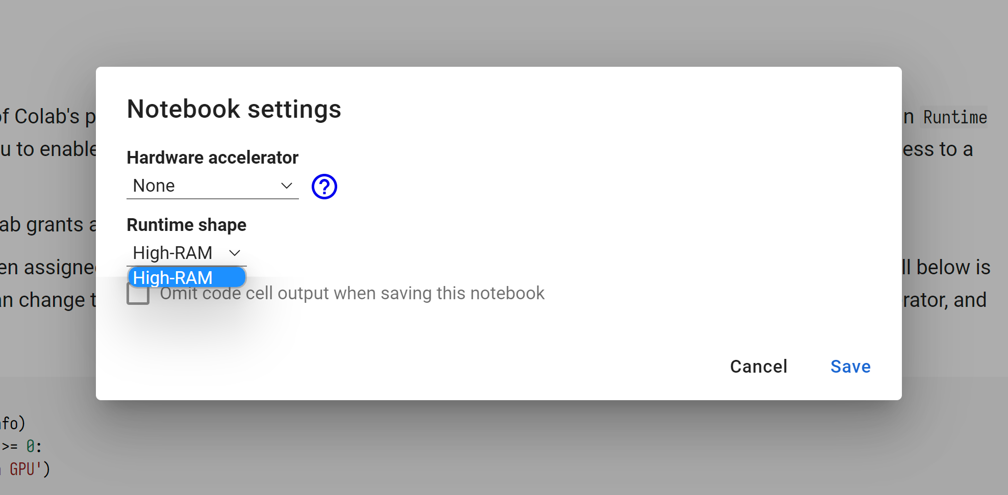 unable to select standard option after choose A100 · Issue #3611 · googlecolab/colabtools · GitHub